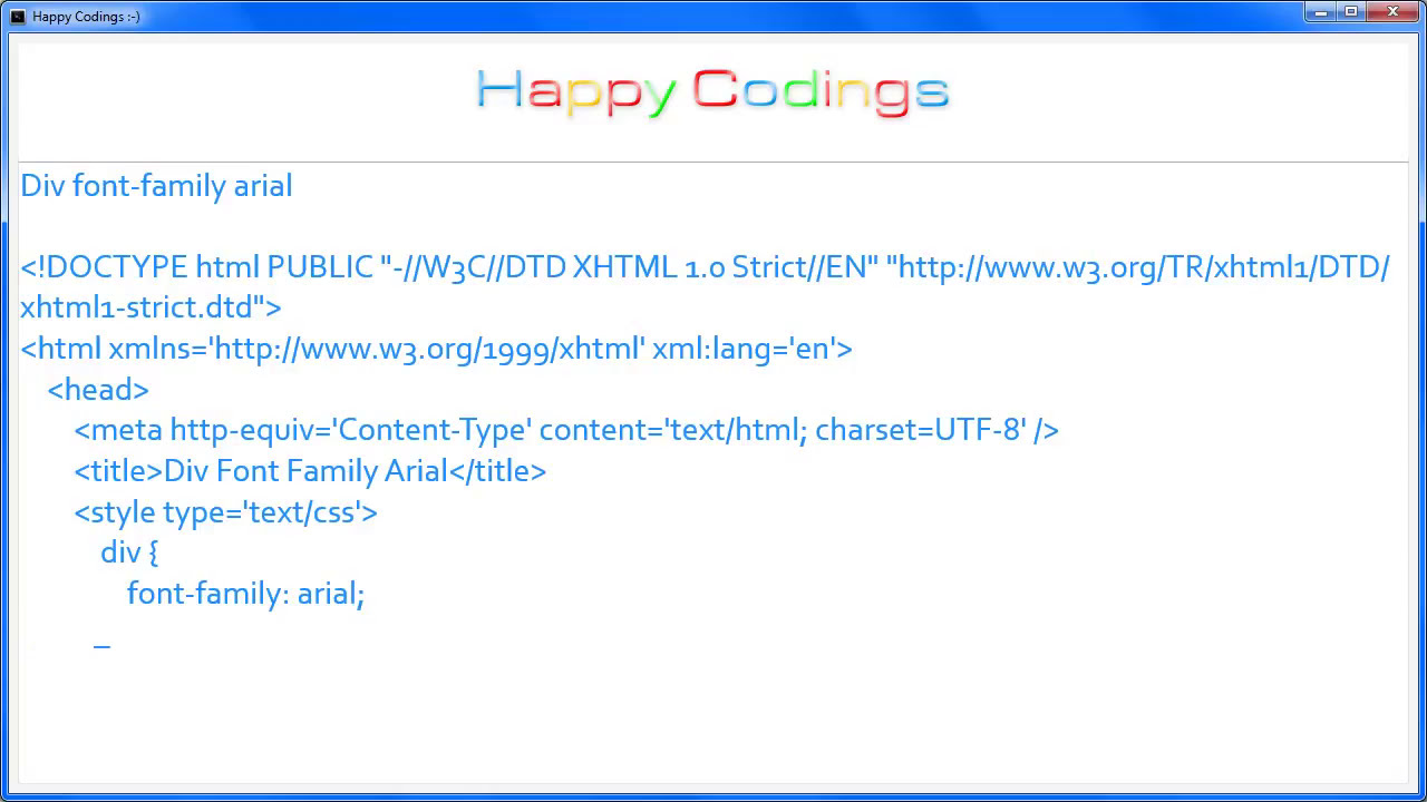 HTML Div Font Family Arial YouTube HTML Div Font Family Arial YouTube