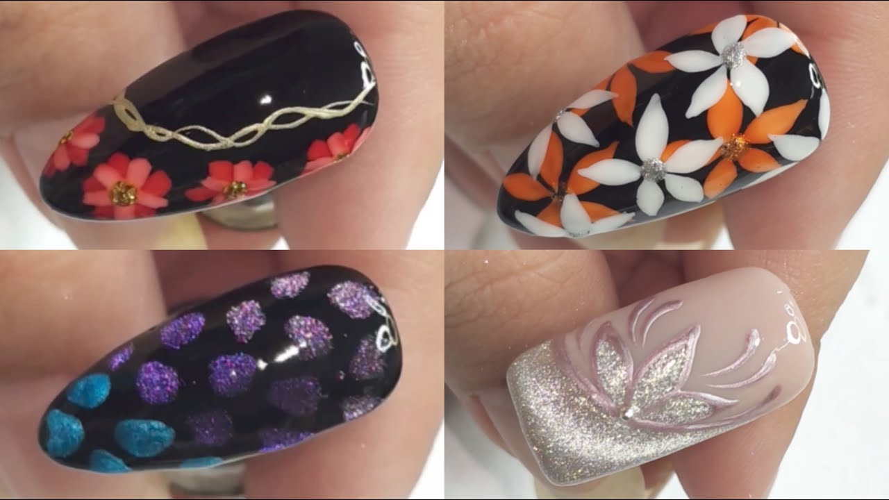 #229 nail art design compilation | nail art at home | normal nail art ...