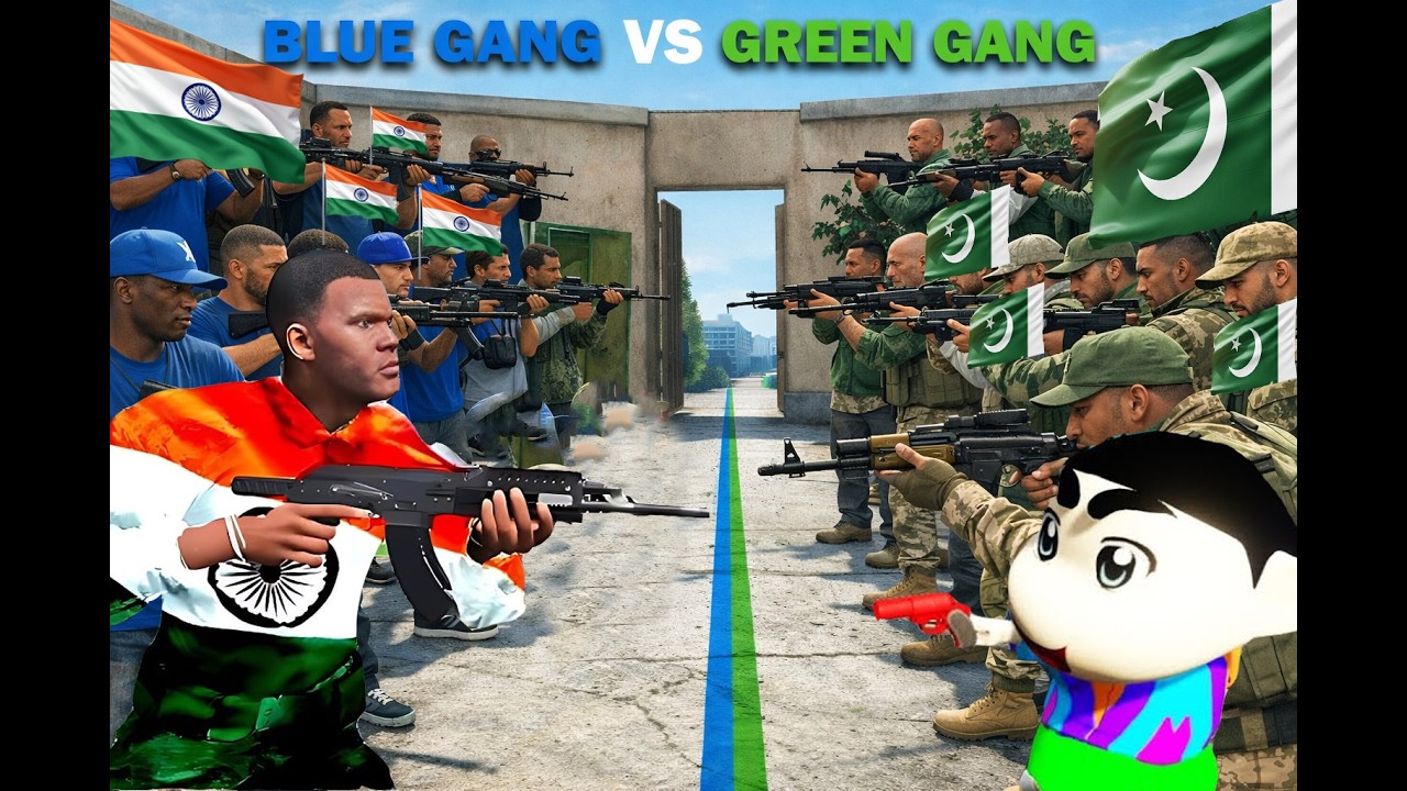 Franklin Blue Gang & Shinchan Green Gang - THE END! - YouTube