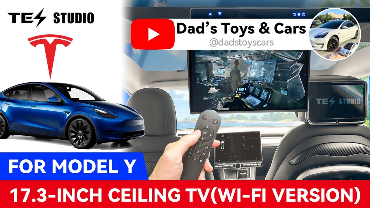 Check This Out! Tesstudio 17.3'' Roof TV with Wi-Fi for Tesla ModelY ...