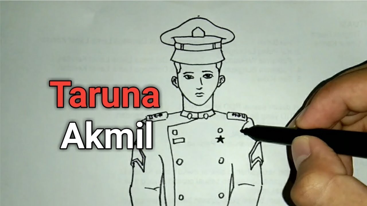 Cara menggambar Taruna Akmil - YouTube