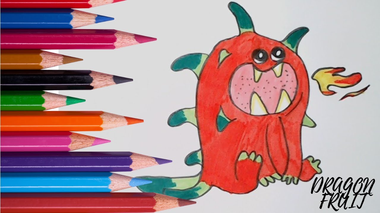 "How to draw Dragon Fruit Delight: Easy Step-by-Step Drawing and ...