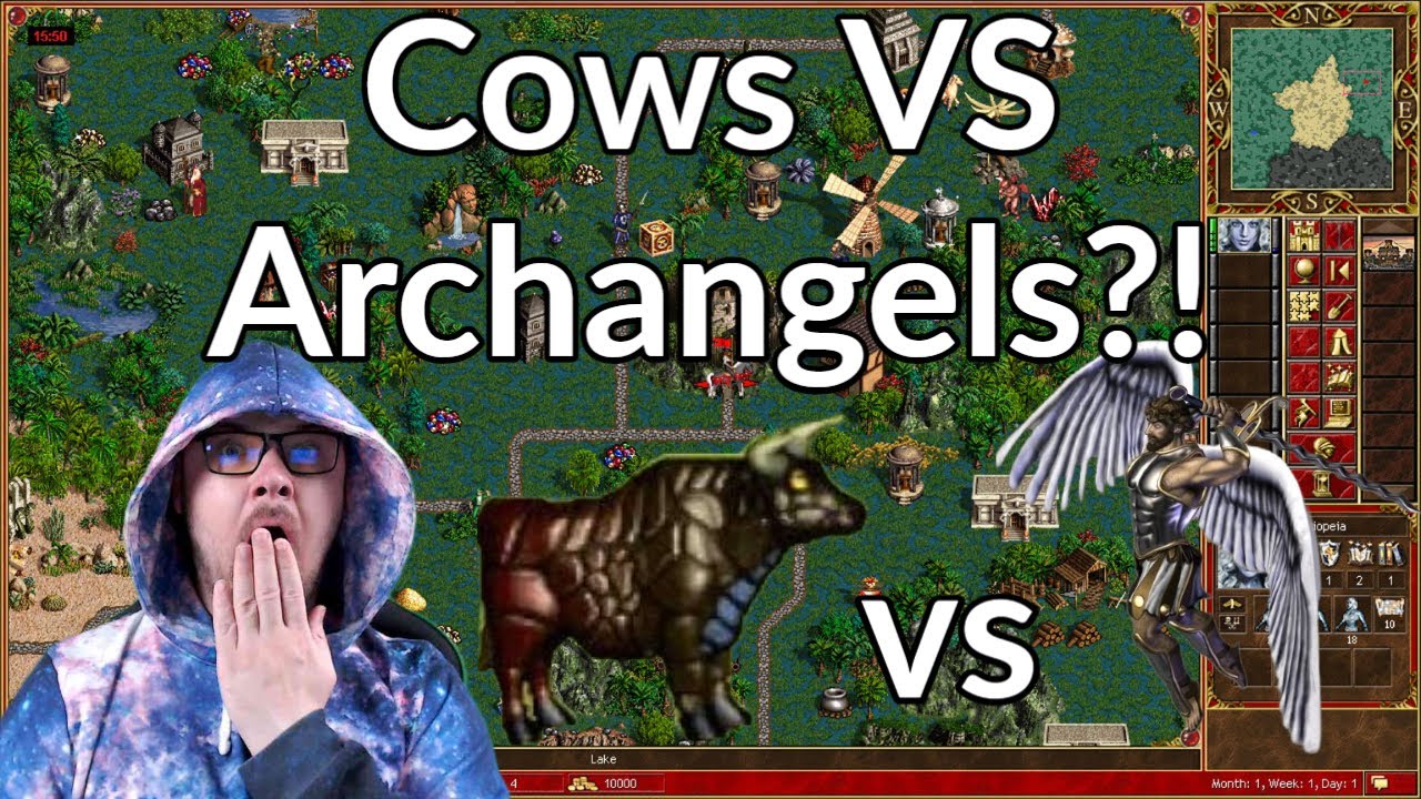 Cows Versus Archangels?! || Heroes 3 Fortress Gameplay | Jebus Cross ...