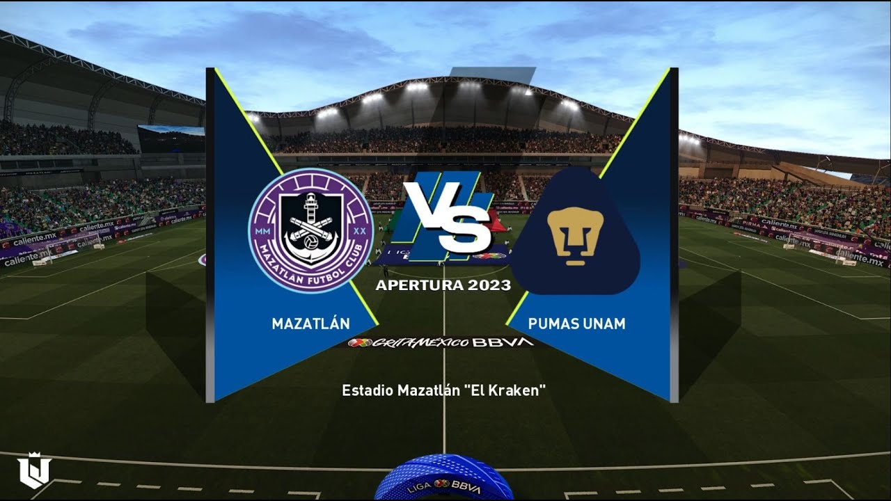 Mazatlan vs Pumas Liga Mx 2024 Gameplay Pes 2021 - YouTube