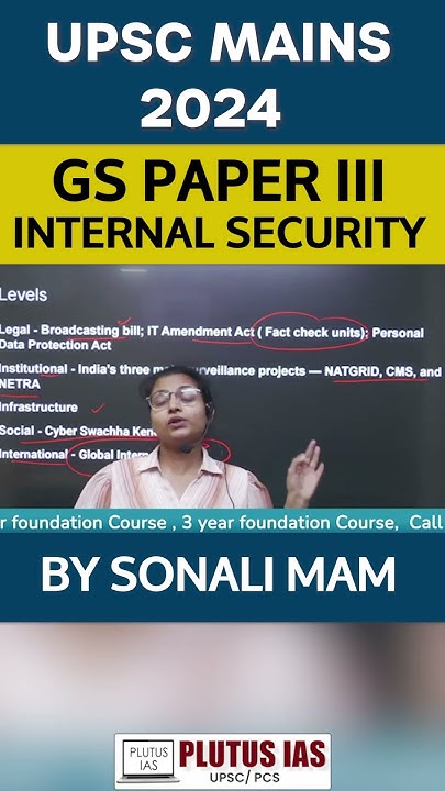 🔥 UPSC MAINS 2024 | GS PAPER III: Internal Security Analysis 🛡️ | By Sonali Mam #shorts #upsc p2 ...