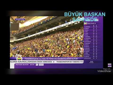 FENERBAHCE BASKANI ALİ KOÇ'UN  KÜRSÜYE DAVETİ MAZBATA TÖRENİ ORTALIGIN YIKILISI
