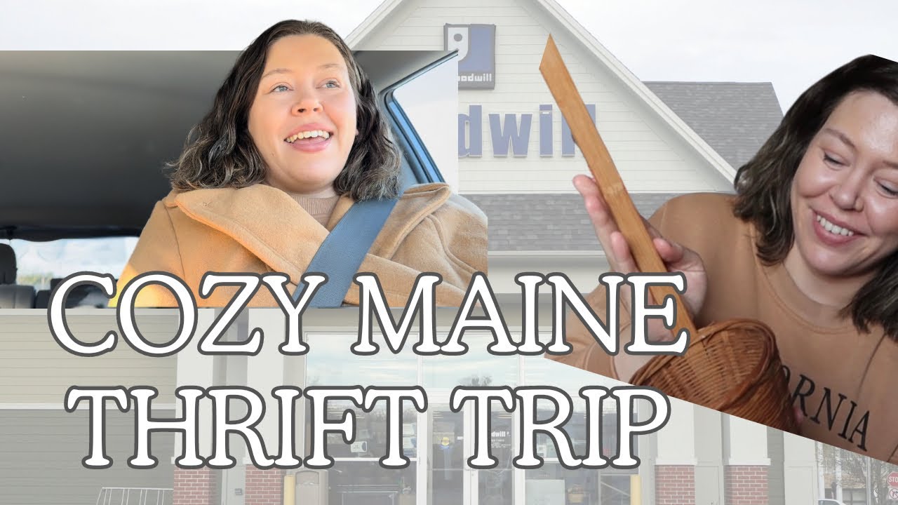 Thrift with me in Maine! Cozy, cottage style thrift haul & Christmas ...