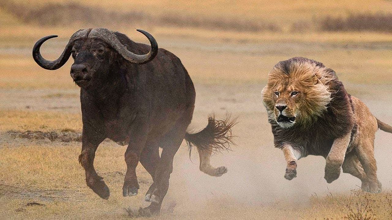 This Lion Chased The Bull ! What Happens Next.... - YouTube