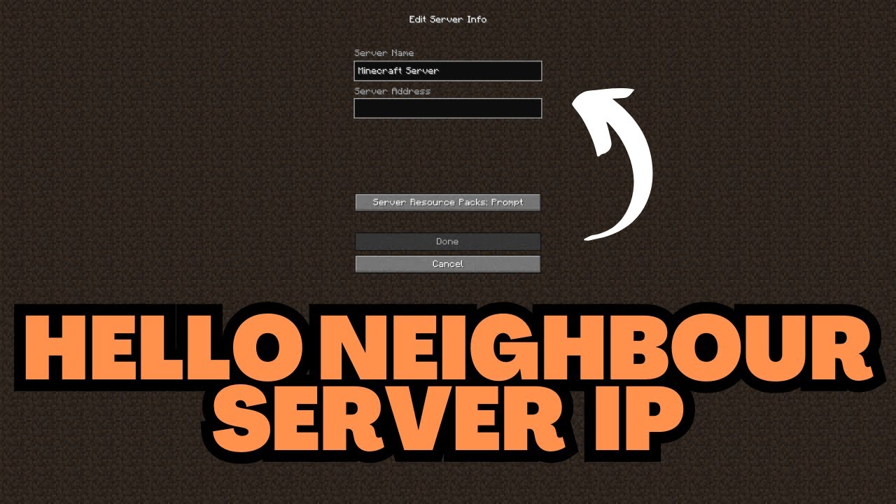 Minecraft Hello Neighbour Server IP Address - YouTube