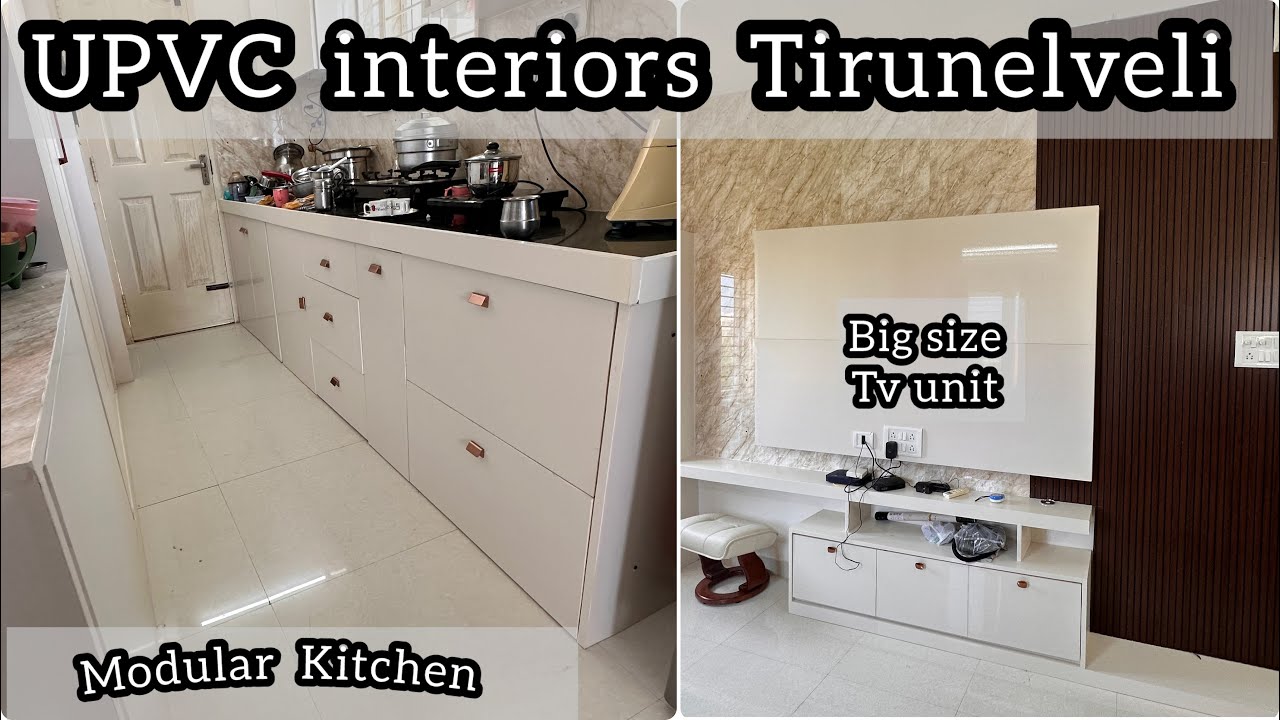 upvc interior work tirunelveli | upvc modular kitchen tirunelveli | upvc tv unit #tirunelveli # ...