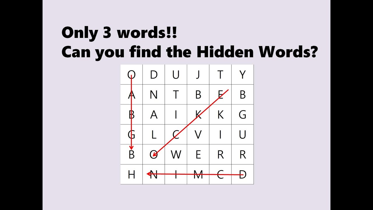 Hidden Word Quiz #2 - YouTube
