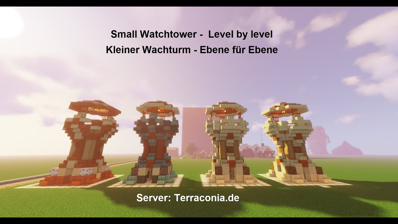 Minecraft Tutorial | Level by level Watchtower Desert | Wachturm Wüste ...