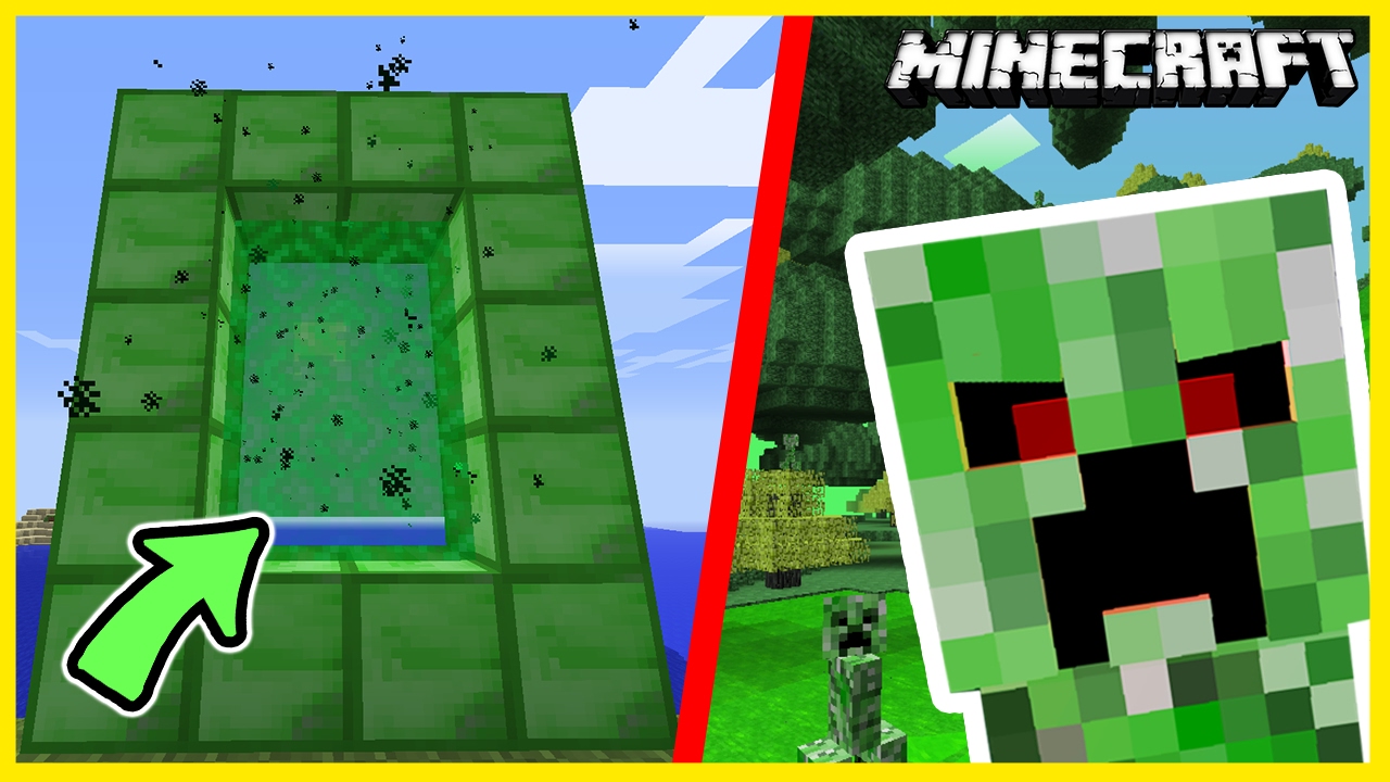 Como se hace un PORTAL a la dimension CREEPER en Minecraft | PORTAL VERDE - YouTube