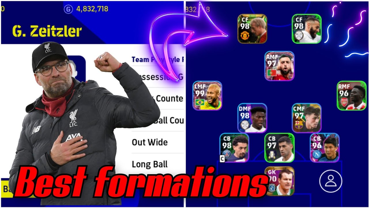 zeitzler best formation! best formations for zeitzler efootball 2023 ...