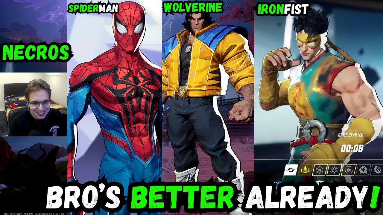 NECROS TRIES WOLVERINE - IRONFIST - SPIDER MAN | MARVEL RIVALS RELEASED ...