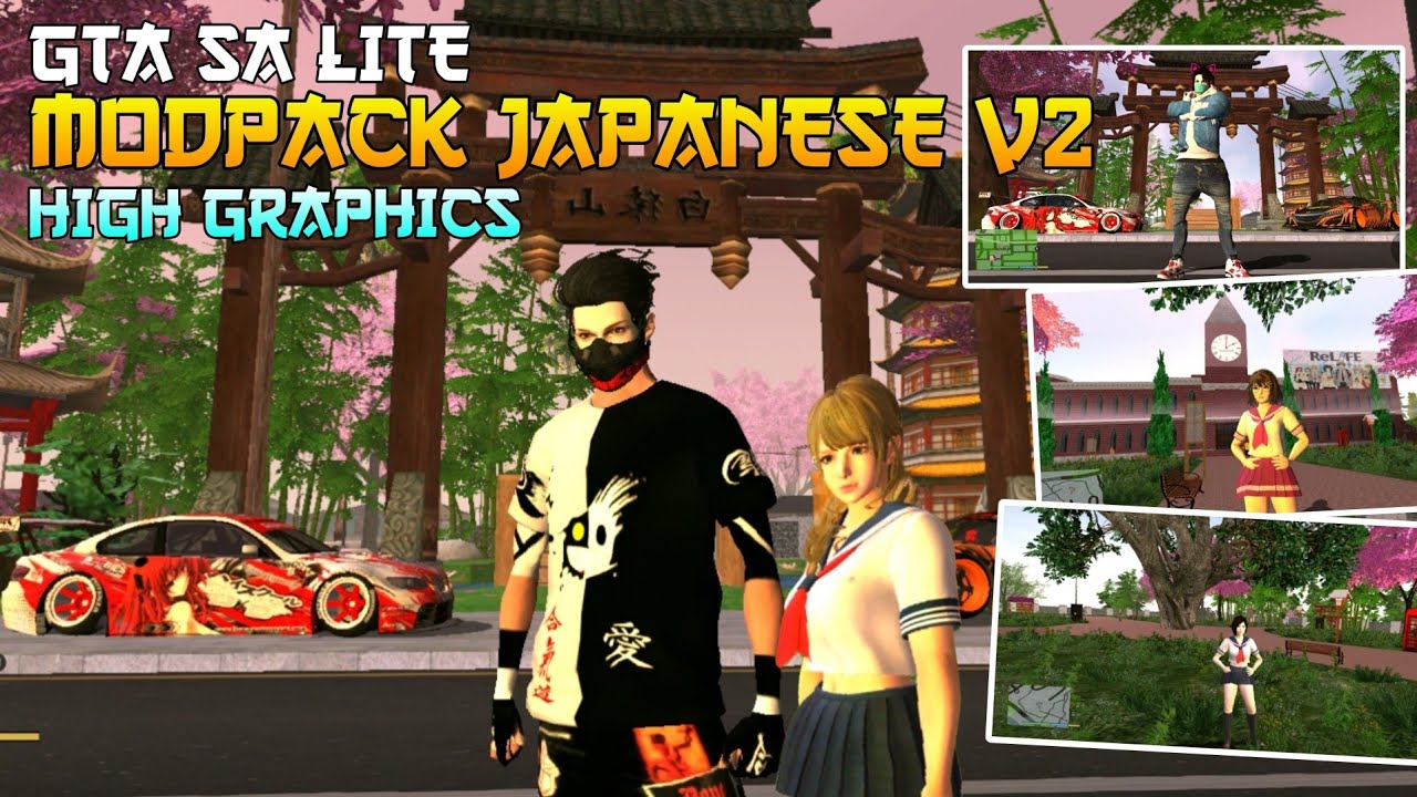 GTA SA LITE MODPACK JAPANESE V2 HD GRAPHICS TERBARU DI ANDROID - YouTube