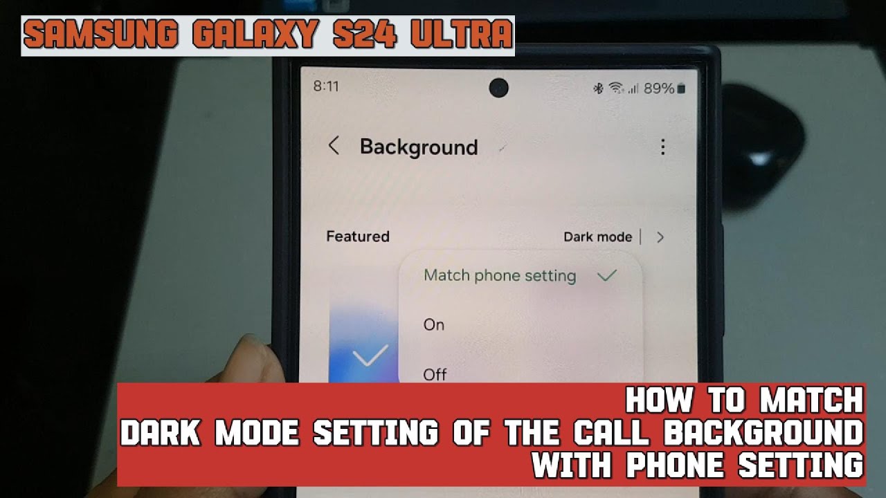 How to match dark mode setting of the call background with phone ...