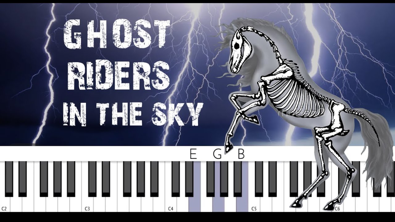 Ghost Riders in the Sky HALLOWEEN piano tutorial Johnny Cash - YouTube