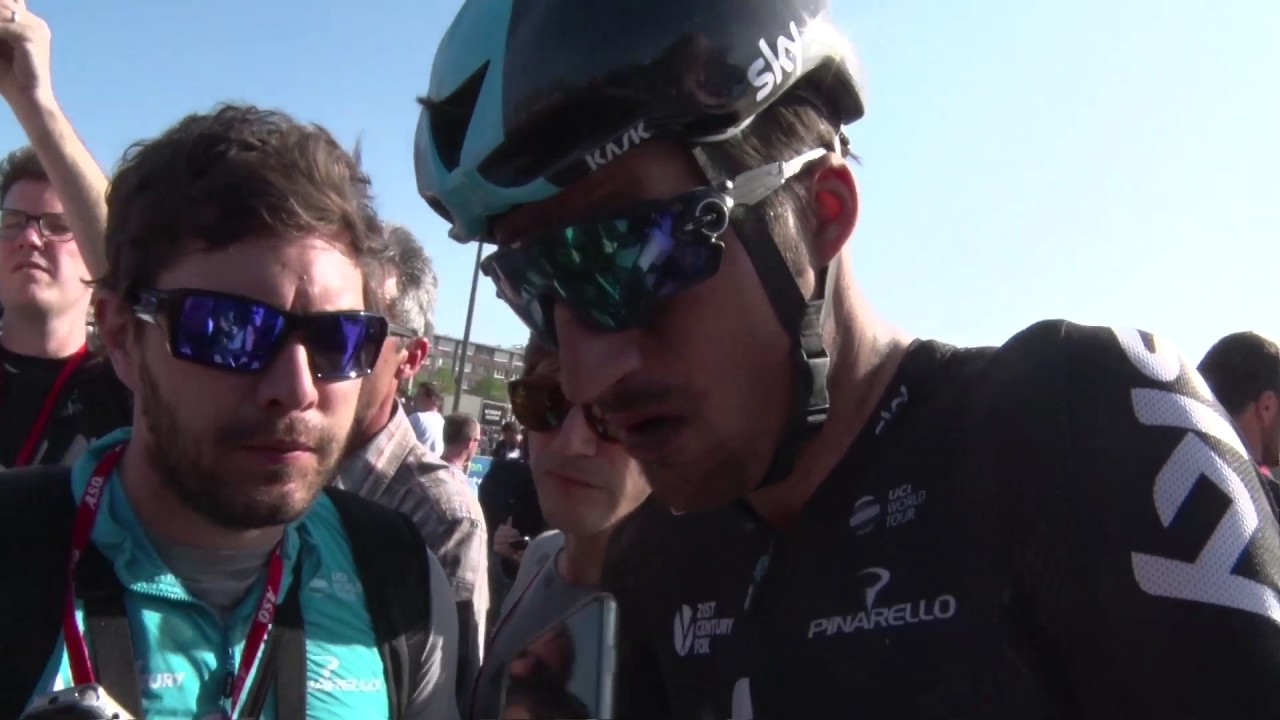 Gianni Moscon - intervista all'arrivo - Parigi-Roubaix 2017 - YouTube