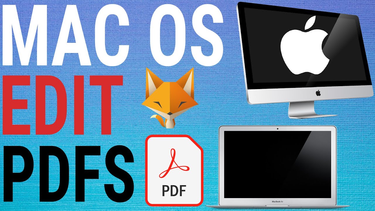 How To Edit PDF Files On Mac - YouTube