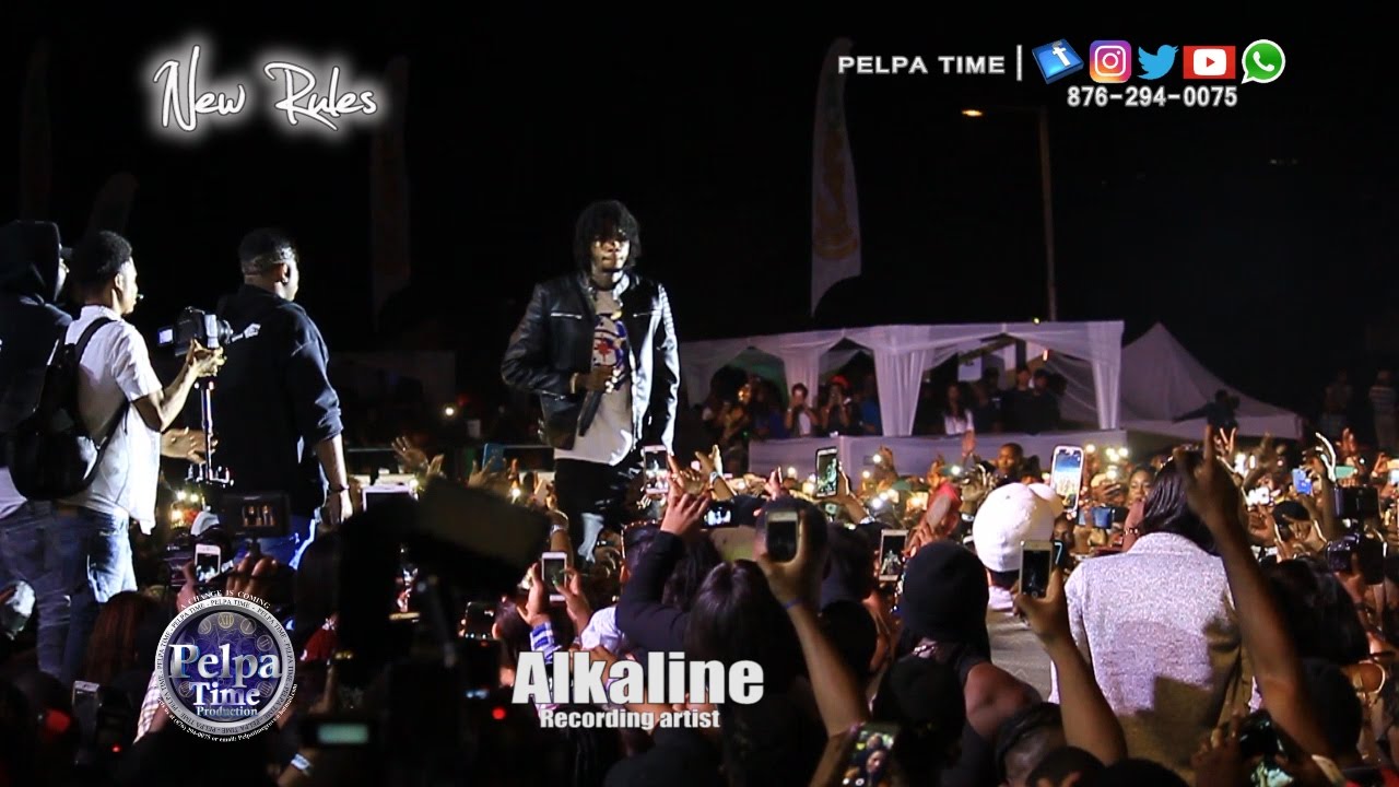 Alkaline Performing LIVE in Jamaica AT New Rules 2017 HD - YouTube