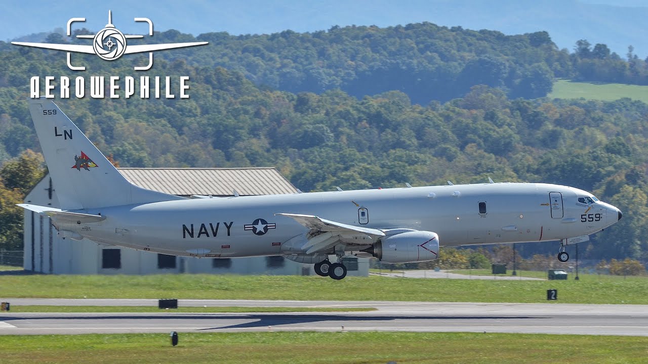 Touch & Go Landings by US Navy P-8A Poseidons from VP-45 Pelicans & VP ...