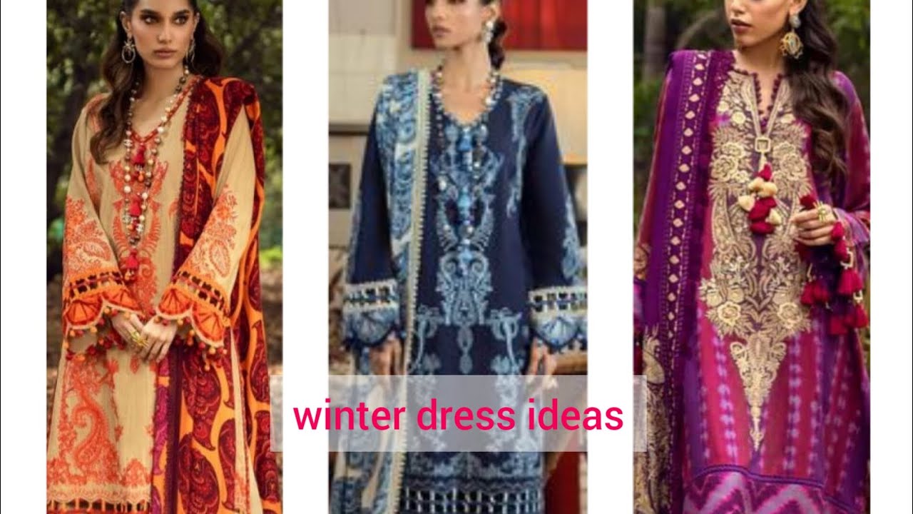 Beautifull and Elegant winter dress ideas#winter collection. - YouTube
