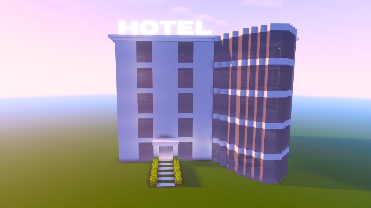 How to make a MODERN HOTEL in Minecraft - tutorial build - YouTube