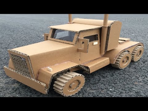 How To Make Container Truck From Cardboard | Amazing Cardboard DIY ...