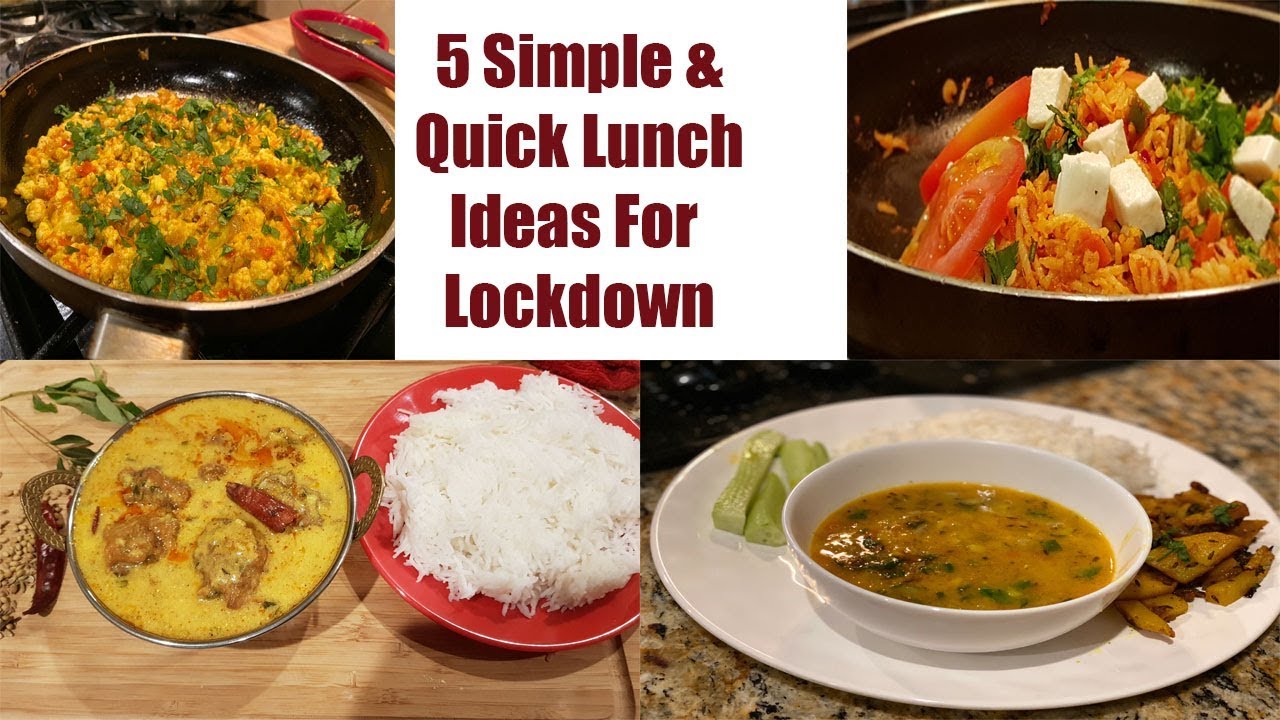 5 Super Simple and Quick Lunch Ideas For Lockdown || Tasty Lunch/Dinner ...