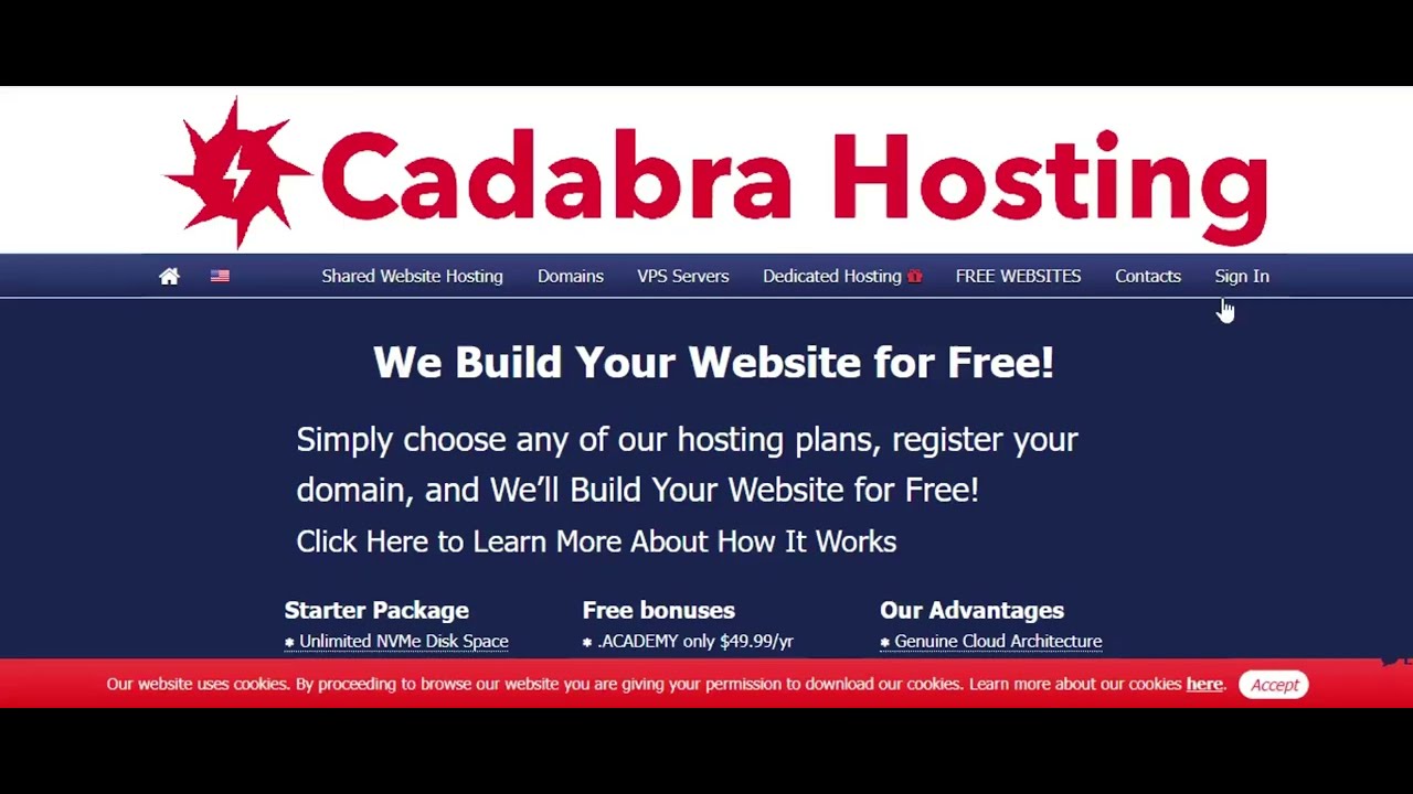 Cadabra Hosting - Free Websites - YouTube