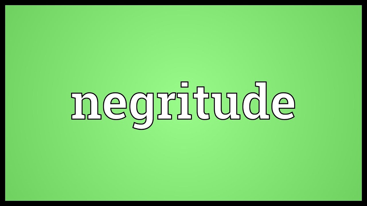 Negritude Meaning - YouTube