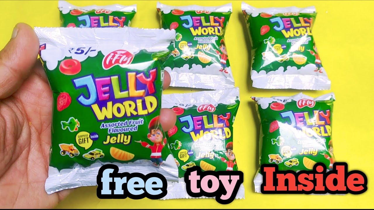 😋 jelly world snacks | free gift inside snacks | jelly unboxing | - YouTube
