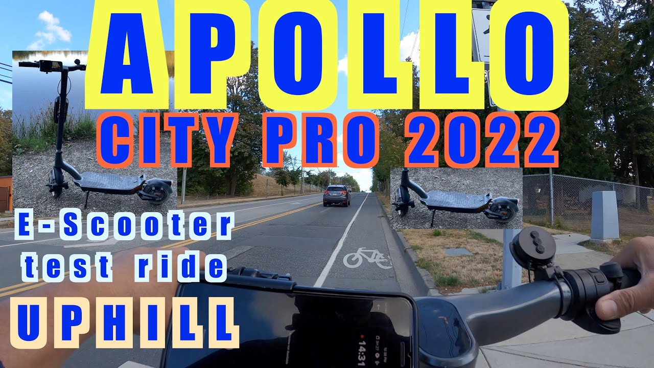 APOLLO CITY PRO 2022 | E-Scooter test ride uphill | on 60th ave ...