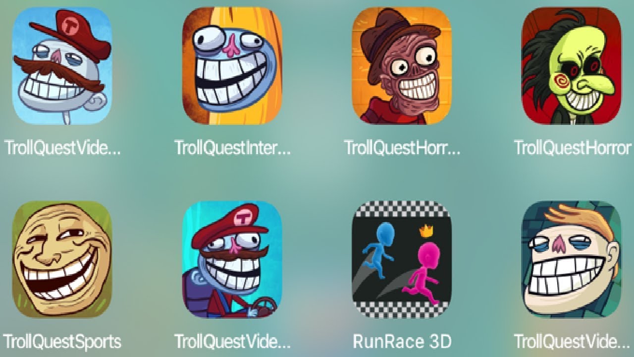 Troll Face Quest, Troll Quest Internet Memes, Run Race 3d, Red Ball 4 ...