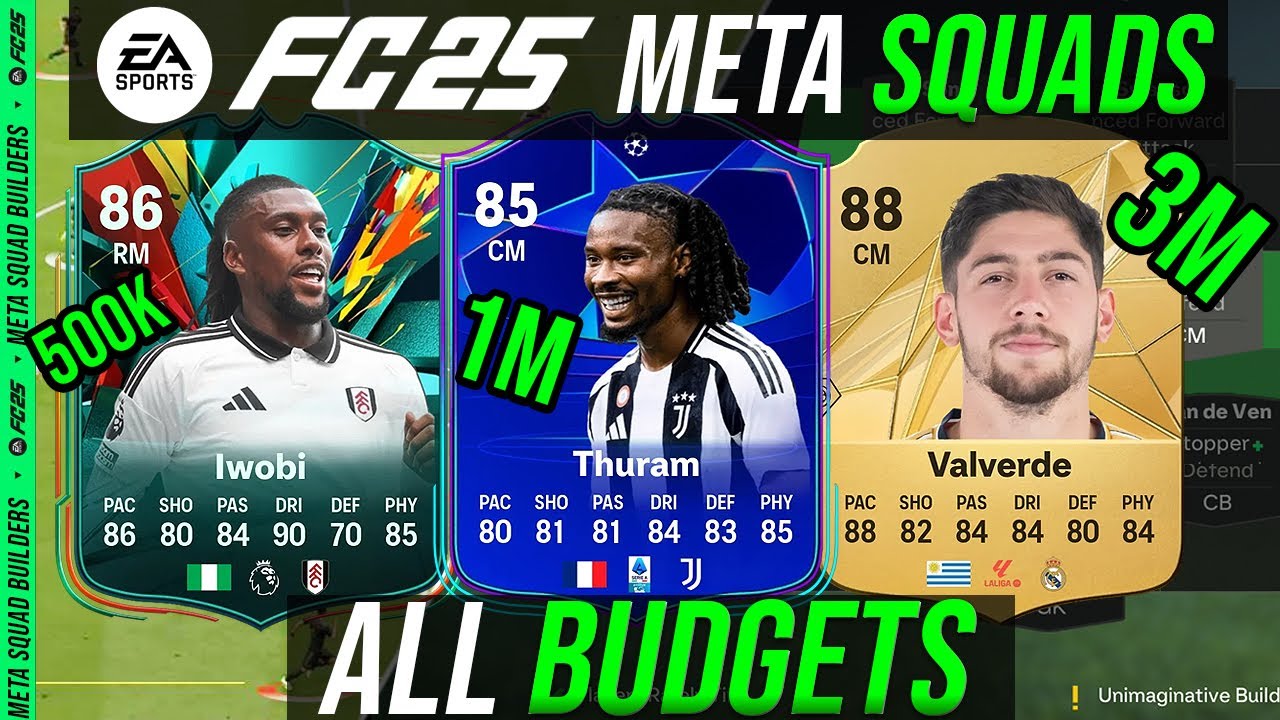 FC 25 - Best META Squad Builders ALL BUDGETS: 500k / 1M / 1.5M / 2M ...