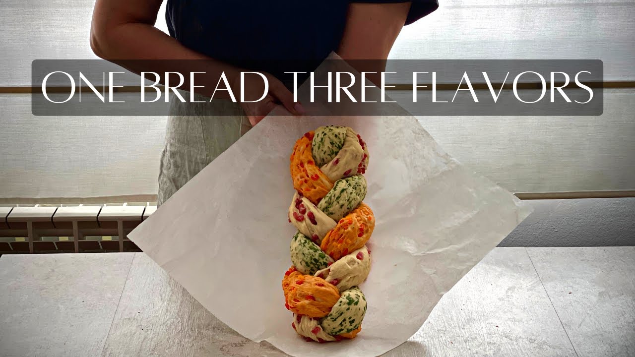 One bread three flavors - Beautiful and colorful bread - YouTube