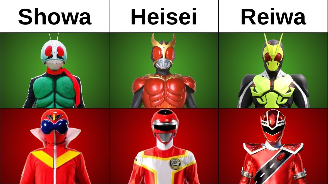Showa, Heisei, and Reiwa Kamen Riders & Super Sentai Henshin - YouTube