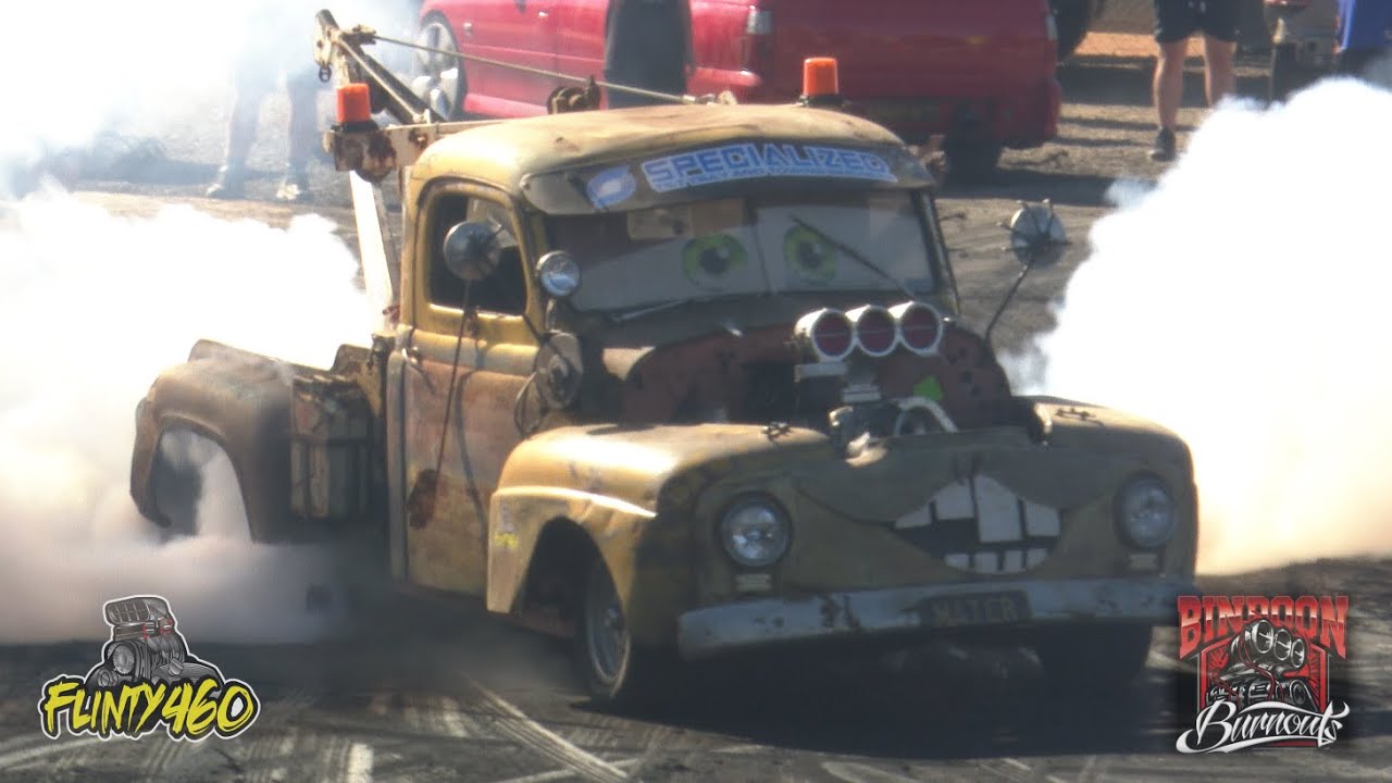 MATER BURNOUT TRUCK GETS BALLISTIC TESTED AT BINDOON BURNOUTS - YouTube