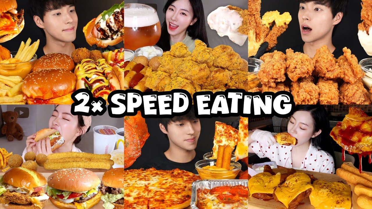 2× SPEED EATING SOUND | DDM ASMR 땅규 & 굿찌 GOODZZI | KOREAN COMPILATION ...
