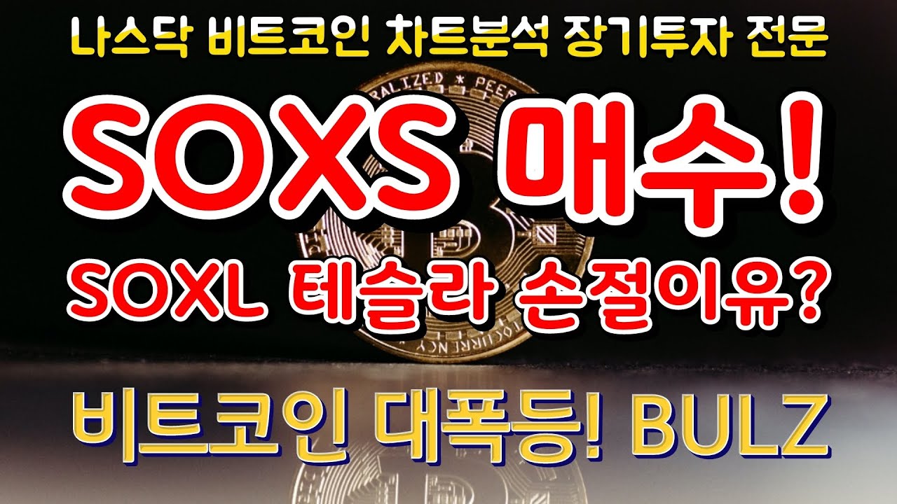 SOXS 숏 매수시작했습니다! SOXL 테슬라 TSLL 손절이유는? 비트코인 대폭등시작! TQQQ BULZ TMF - YouTube