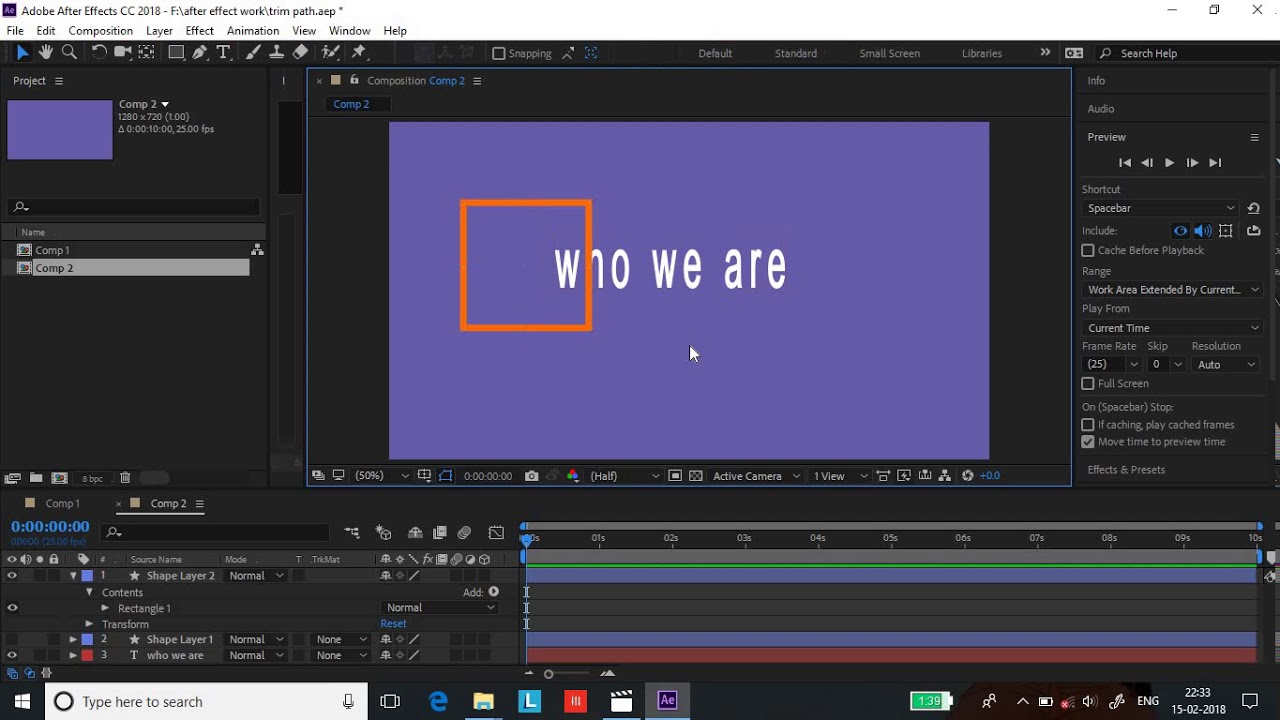 Learn After Effects In Hindi | Part-30 | How to Trim path - YouTube