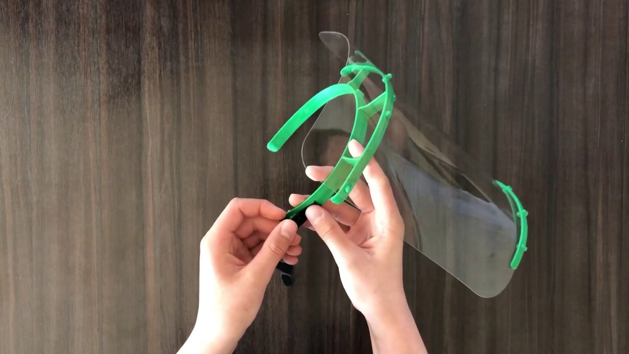 GRILLI COVID-19 Face Shield Assembly Instructions - YouTube
