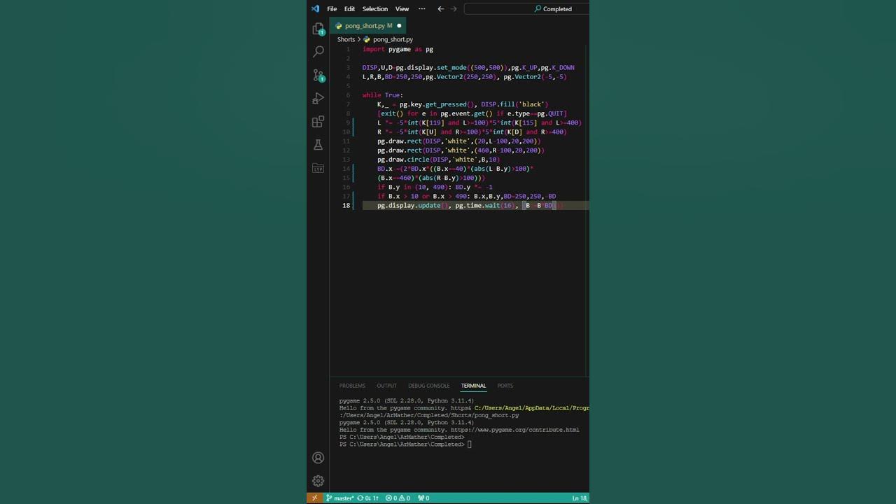 Como programar Pong en Python en 20 lineas - YouTube