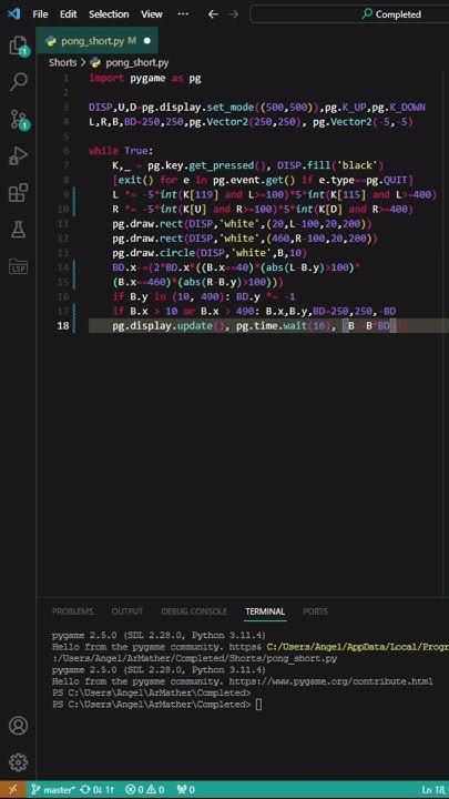 Como programar Pong en Python en 20 lineas - YouTube
