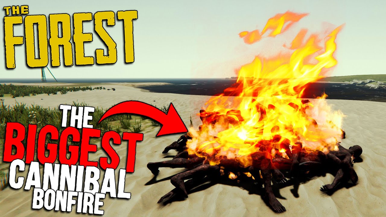 The Forest: Survival EP 4 - The BIGGEST CANNIBAL BONFIRE EVER! | The ...