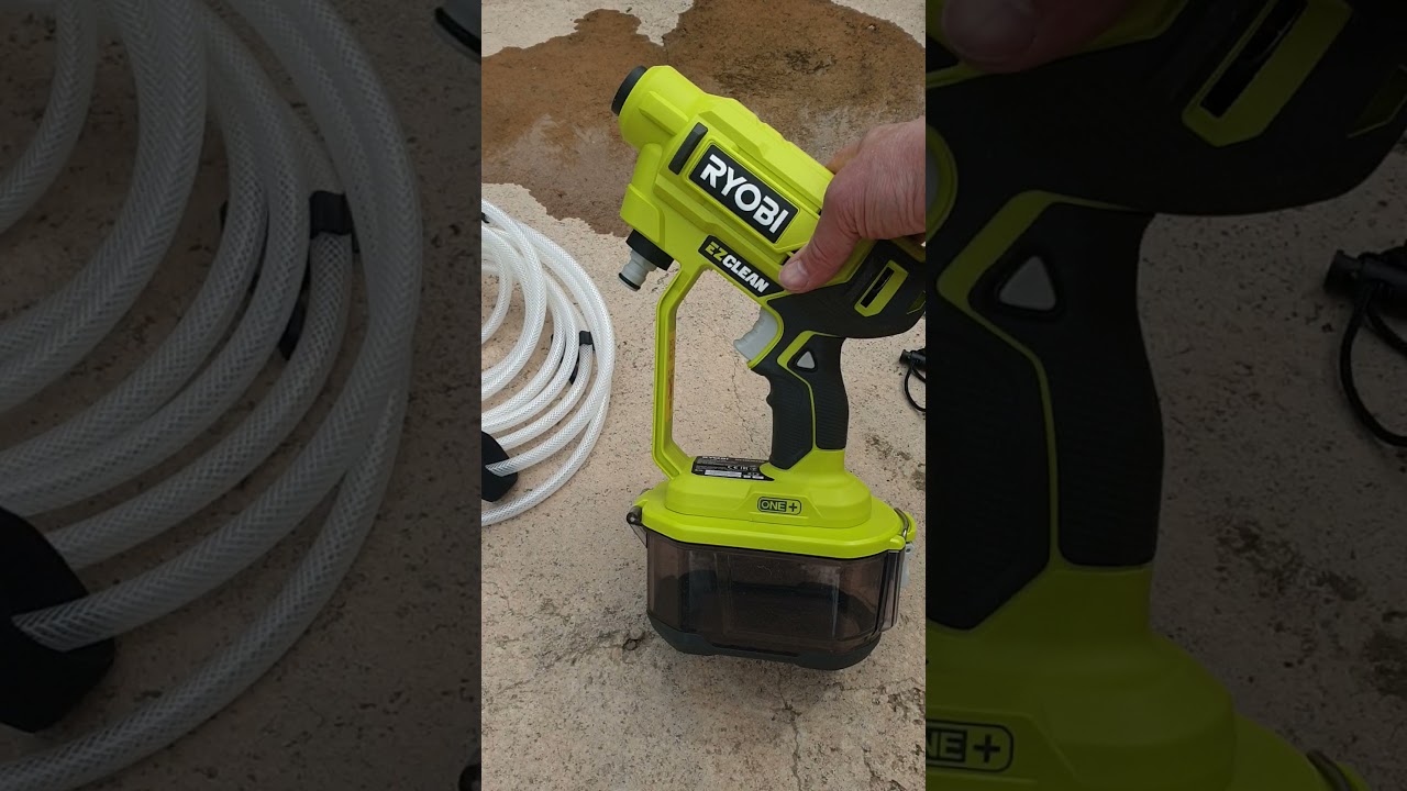 KARCHER SUR BATTERIE RYOBI RY18PW22A PISTOLET A PRESSION PARTIE 1 - YouTube