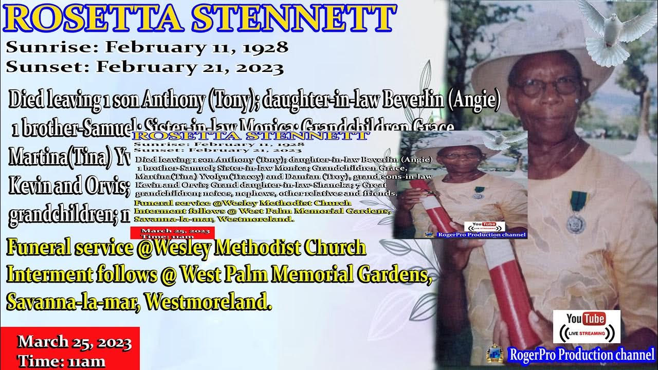 Rosetta Stennett Thanksgiving Service - YouTube