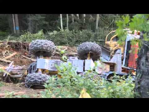 Cat 535B Skidder Rollover Rescue...no injuries - YouTube