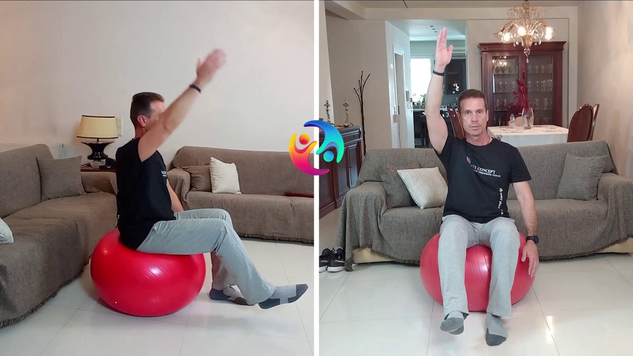 ΙΣΟΡΡΟΠΙΑ ΣΕ FIT BALL ΚΑΘΙΣΤΗ ΘΕΣΗ ΜΕ ΑΡΣΗ ΤΟΥ ΕΝΟΣ ΠΟΔΙΟΥ ΚΑΙ ΚΙΝΗΣΗ ...